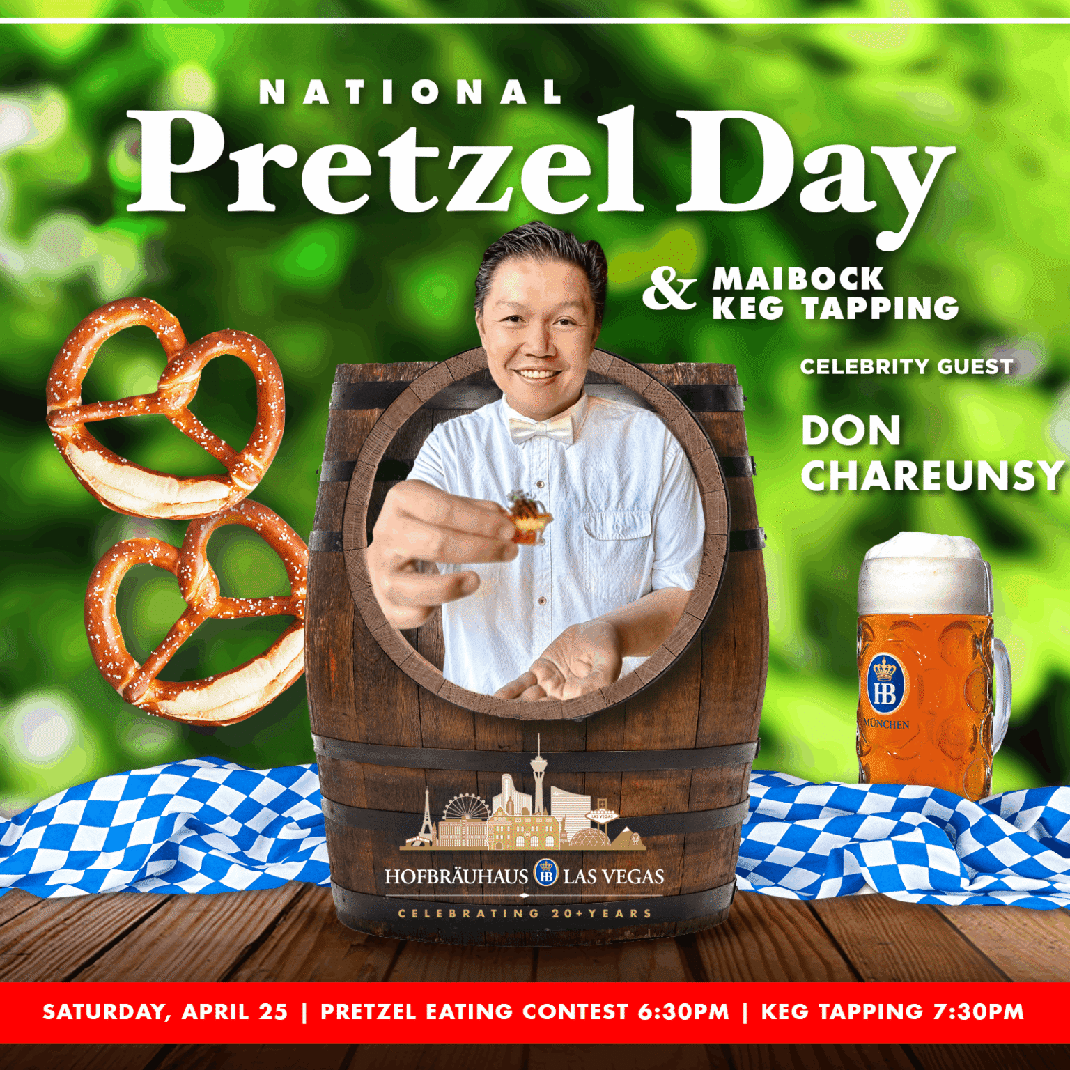 National Pretzel Day and Maibock Keg Tapping - Hofbräuhaus Las Vegas